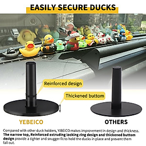 YIBEICO 40pcs Duck Plug, Rubber Duck Mount, Flock Locker Rubber Duck Holder Dashboard for Jeep Dash & Fixed Display, Gift for Jeep Lover, (Rubber Duck Excluded) Double-Sided Stickers Included (40pcs)…