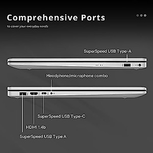 HP 17.3'' FHD （1920 x 1080） Business Laptop, Intel Core i5-1235U, 16GB RAM, 1TB PCIe SSD, Intel Iris Xe Graphics, Backlit Keyboard, HD Camera, Bluetooth, Win 11 Pro, Silver, (renewed)