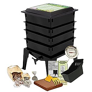 Worm Factory 360 Black US Made Composting System for Recycling Food Waste at Home