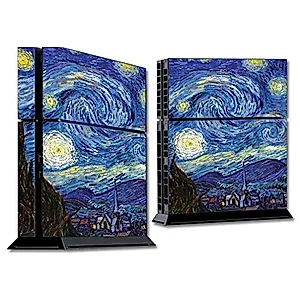 MightySkins Skin Compatible with Sony PS4 Console - Starry Night | Protective, Durable, and Unique Vinyl Decal wrap Cover | Easy to Apply, Remove, and Change Styles | Made in The USA