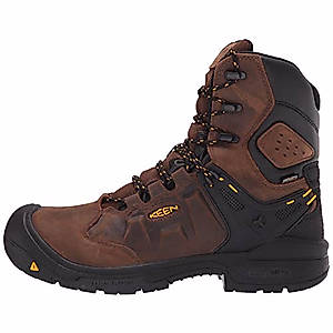 KEEN Utility Dover, Men's, Dark Earth/Black, Comp Toe, EH, WP/Insulated, 8 Inch, Work Boot (10.5 D)