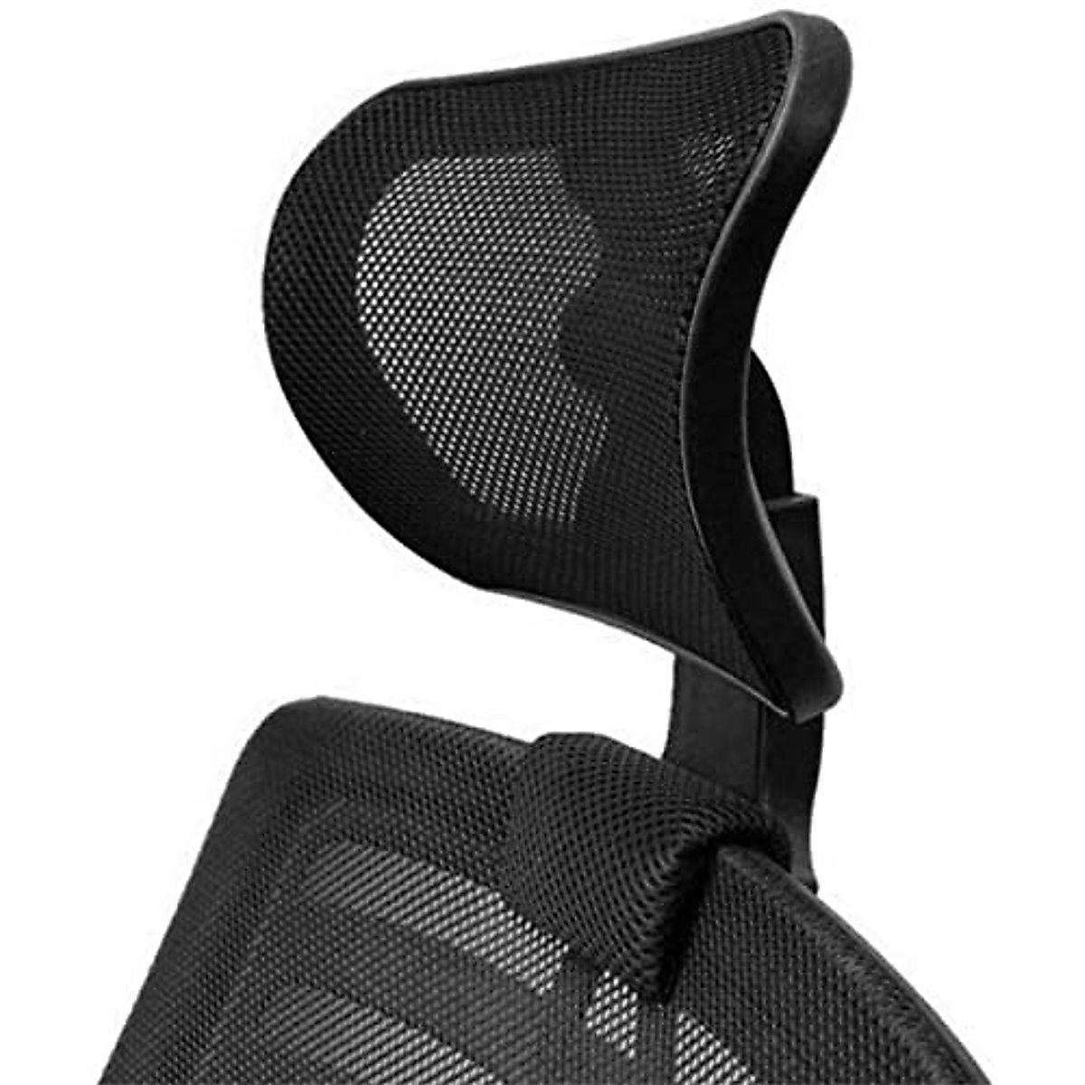 Chair Headrest Pillow Attachment Office Chair Mesh Head Rest Black Mesh Nylon Frame Head Support Cushion Clip Universal Adjustable Height Head Elastic Pillow,Headrest Only (Black, 2.6 Fixing Clips)