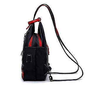 mountop Multipurpose Fashion Backpack Handbag for women and Ladies Nylon Black