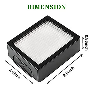Filters Replacement Fit for iRobot Roomba E I & J Series i7 i7+/plus i3 i3+ i4 i6 i6+ i8 i8+ E5 E6 E7 Vacuum Cleaner（4 Pack）