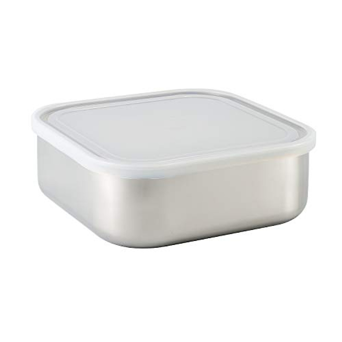 Tramontina Covered Square Container Set w/Frosted Lids Stainless Steel 3Pc, 80204/019DS