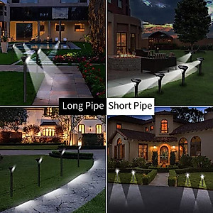 Solar Lights Outdoor Decorative, Solar Pathway Lights,Powered Landscape Lighting,Waterproof Solar Powered Garden Yard Lights for Walkway Sidewalk Driveway, Driveway Pool, Wakeway-Black