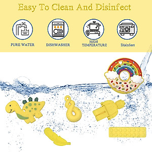 6 Pcs Sensory Chew Necklace for Autism, Teething, Anxiety, Biting Needs, Sore Gums Pain Relief, ADHD, Silicone Chewy Teether Oral Motor Chewing Pendant Toys with Adjustable Buckle for Girls Boys