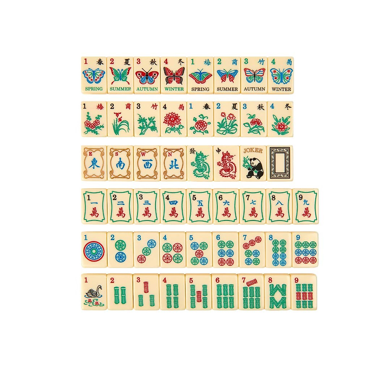Linda Li New! - American Mahjong Set The Artisan Collection: Butterfly Series – in Blue Nautical Soft Bag