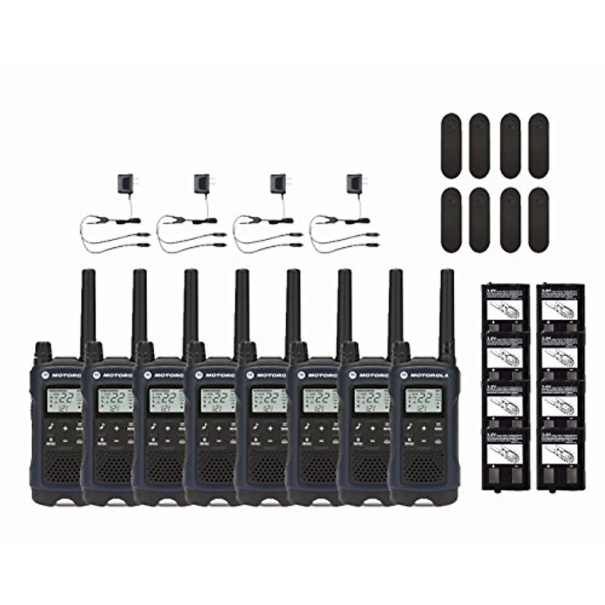 Motorola Talkabout T460 Two-Way Radio 22 Channel NOAA Walkie Talkies 8-Pack