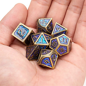 Dungeons and Dragons dice Set DND, 7-Piece polyhedral D&D Resin dice Set, Suitable for Role-Playing dice Game Dungeons and Dragons RPG Pathfinder DND dice Set