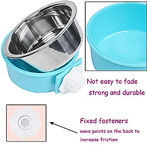 Bird Feeding Dish Cups Parrot Removable Stainless Steel Bowl Perch Stand Platform Pet Food Water Feeder Cage Accessories 1 Pcs Bird Stand Toy for Parakeet Conure Cockatiels Lovebirds Budgie Chinchilla