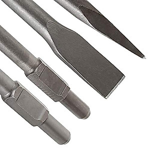Jack Hammer Drill Bit Set 12 inch Demolition Hammer Drill Flat Tip and Bull Point Chisels for Demolition and Concrete Breaker