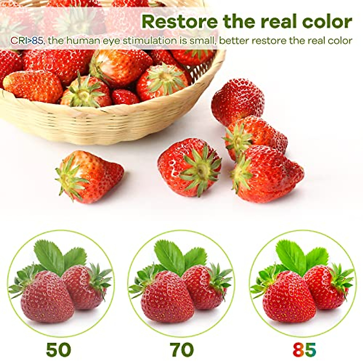 Kecoreay LED Edison Bulb 5000K Daylight White,7W 850Lum Light Bulbs 60 Watt Equivalent, E26 Standard Base Edison LED Bulbs,Antique ST58 Filament Light Bulb,High CRI 85+,Non Dimmable,6 Packs