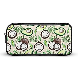 Coconuts Avocados Art Pencil Case Pencil Pouch Coin Pouch Cosmetic Bag Office Stationery Organizer
