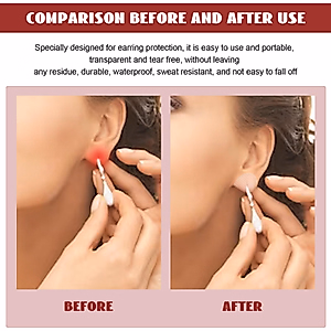 Ear Lobe Support Patches Earring Support Patches Invisible Ear Lobe Support Tape Portable Earlobe Support Patches Large Earrings Support Sticker Reduces Strain for Women Long Time Wear Earring