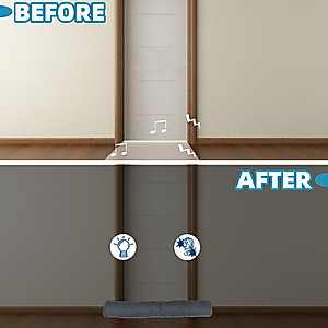 Door Draft Stopper 36 Inches Length x 4 Inches Width, Weighted Under Door Noise Blocker, Heavy Duty Under Door Draft Blocker Bottom Door Seal Noise and Air, Door Guard Saving Energy - Gray