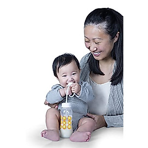 Hands Free Baby Bottle - Anti-Colic Self Feeding Baby Bottle System 9 oz (2 Pack - Elephant)