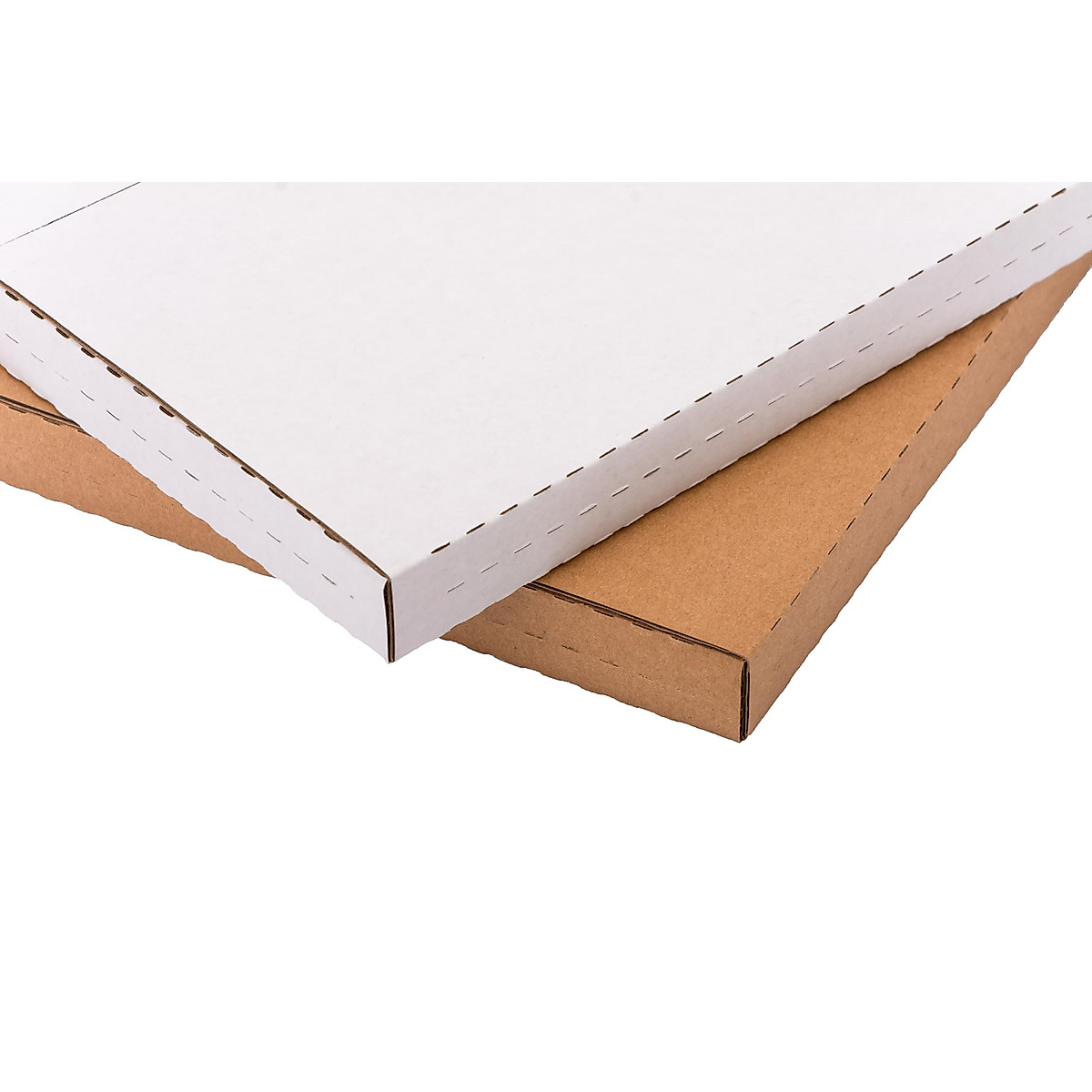 YUSHYIJIE LP Mailers 12.8"L x 12.8"W x 1"H Vinyl Record Mailing Box, White Album Shipping Boxes with Fragile Stickers, Corrugated Cardboard Box, 15 Pack