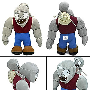 Maikerry 12" PVZ Gargantuar Zombies Plush Toys Stuffed Soft Doll Muscle Zombies