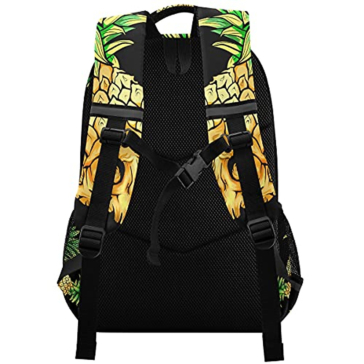 Glaphy Pineapple Skull Backpack Laptop School Book Bags Lightweight Daypack for Men Women Kids