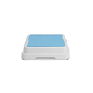 Croydex PA661422 Bath Step, Slip Resistant Bathroom Safety and Mobility Aid, White/Blue, One Size