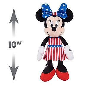 Disney Patriotic Bean Plush Mickey Mouse and Minnie Mouse, 4th of July Independence Day Decorations