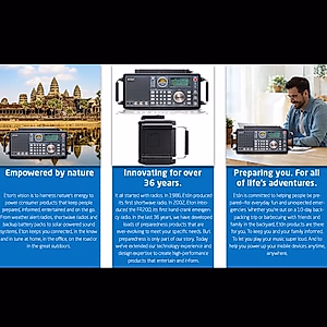 Eton - Elite 750, The Classic AM/FM/LW/VHF/Shortwave Radio with Single Side Band, 360° Rotating AM Antenna, 1000 Channels, Back-Up Battery Packs, Commitment to Preparedness