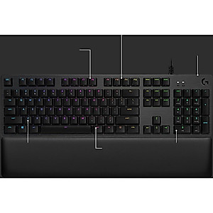 Logitech G513 Carbon LIGHTSYNC RGB Mechanical Gaming Keyboard with GX Brown switches (Tactile)