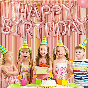 52 Pcs Rose Gold Letter Balloons 16 Inch Mylar Foil Alphabet A-Z Balloon Custom Personalized Phrase Banner Reusable for Birthday Baby Shower Wedding Anniversary Party Decoration