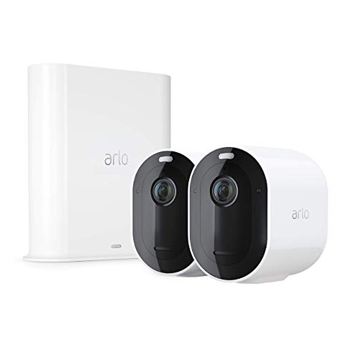 Arlo Pro 3 – Wire-Free Security 2 Camera System | 2K with HDR, Indoor/Outdoor, Color Night Vision, Spotlight, 160° View, 2-Way Audio, Siren | Works with Alexa | (VMS4240P) (Renewed)