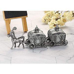 Mogoko Silver Tooth Holder, Baby First Tooth and Curl Keepsake Box Set, Teeth Fairy Containter Gift Box for Child Kids