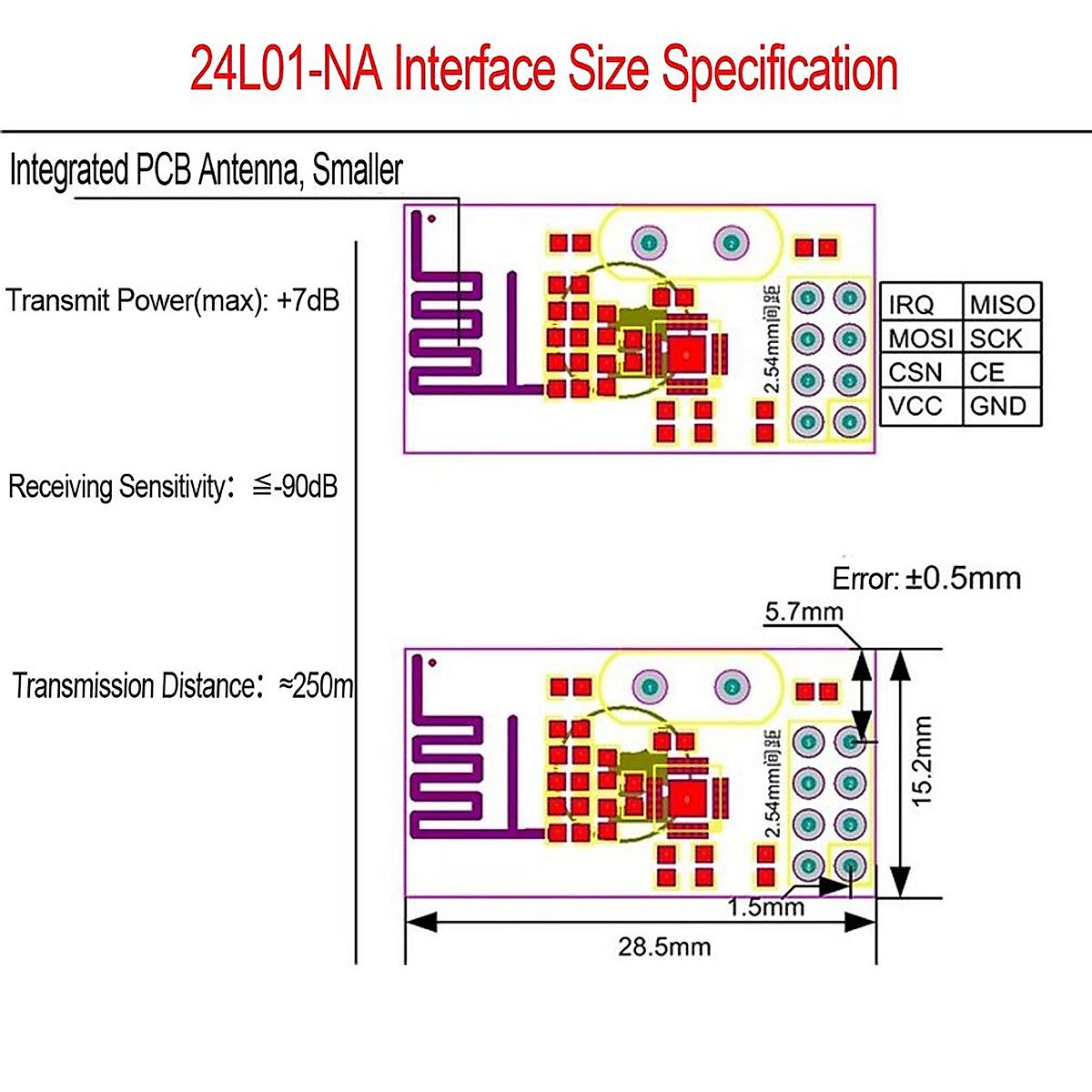 HiLetgo 4pcs NRF24L01+ Wireless Transceiver Module2.4G Wireless Transceiver Module