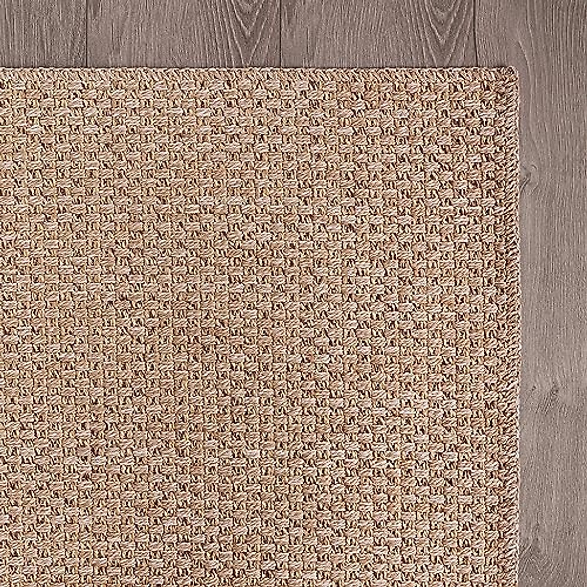 CAMILSON Easy Jute Rug 8x10, Indoor Outdoor Natural Color Farmhouse Area Rugs for Living Room Patio and Kitchen Rug, Solid Boho Woven Design, Easy-Cleaning, Washable Outside Carpet Alfombras (8 x 10)