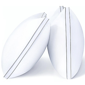 viewstar Pillows Queen Size Set of 2, Down Alternative Bed Pillows, Back Side Sleeper Pillow for Neck and Shoulder Support, Soft Fluffy Hotel Pillows with Gusset Design, Machine Washable, 20" x 30"