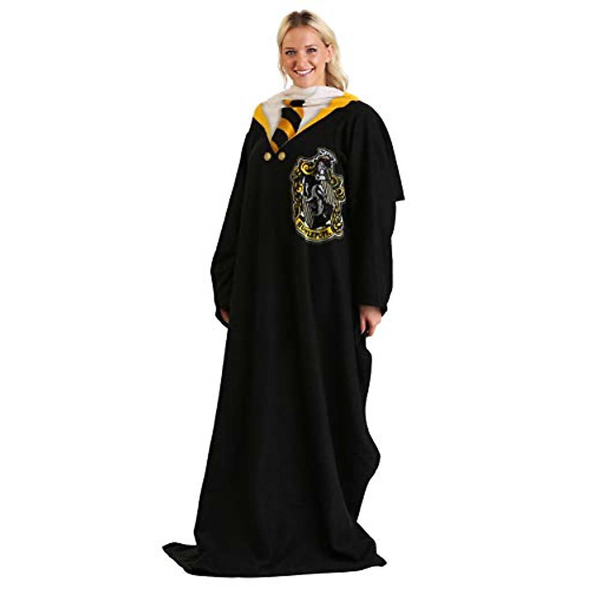 Northwest Comfy Throw Blanket with Sleeves, 48 x 71 Inches, Hufflepuff Rules