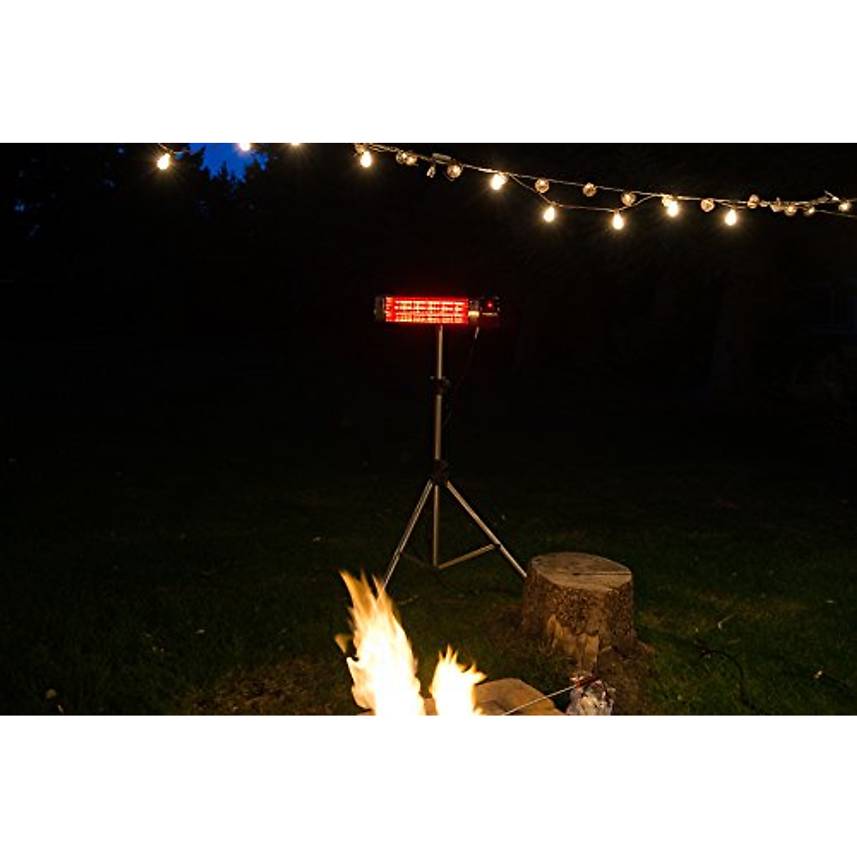 1500 Watt Gold Coated Tungsten Quartz Infrared Heater Remote Controlled Patio Heater/on Off/High/Low/med