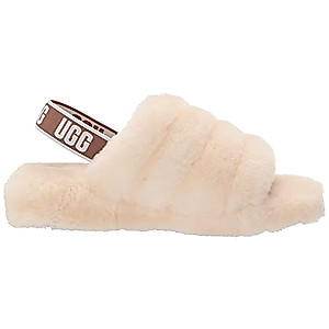 UGG Women's Fluff Yeah Slide Slipper, Natural, 9 M US
