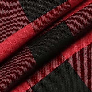 BAXLIMEK Cardigan For Women,2023 Fall Fashion Clothes Trendy Plaid Print Long Sleeve Shirts Outerwear,Dressy Casual Loose Open Front Lightweight Coats Plus Size Going Out Tops(B-Red,L)