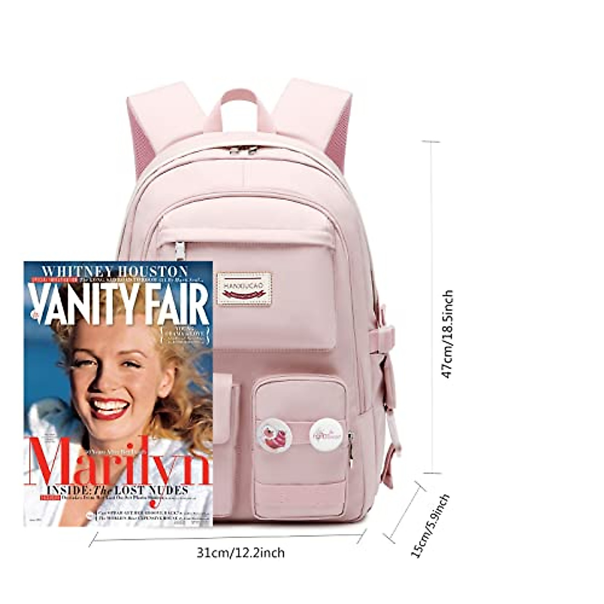 HANXIUCAO Laptop Backpacks, 15.6 Inch Backpacks for Girls Anti Theft Travel Casual Daypack Bookbags for Teens Women College High School Students