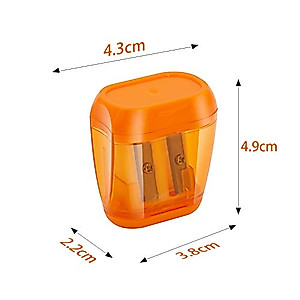 KIDMEN Manual Pencil Sharpeners,2 Holes Compact Sharpener with Lid for Kids, School and Office-12 Pack