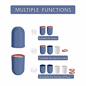 N/W Toothbrush Case Portable Travel Capsule Toothbrush Cup Holder Creative Four in One Plastic Toothbrushes Organizer High-capacity for Trips Home Business Use, Black