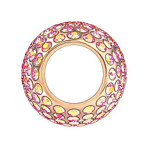 BJÖRN HALL Stethoscope Cardiology Charms for Nurses - Pink | Stand Out- Bling Stethoscope Charms | Fits littman Cardiology MDF Adscope | Gift for- Nurse Veterinary RT| Rose Gold - Rubylicious Crystal