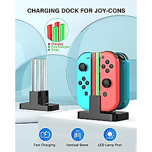 𝙎𝙬𝙞𝙩𝙘𝙝 𝙎𝙥𝙤𝙧𝙩𝙨 𝘼𝙘𝙘𝙚𝙨𝙨𝙤𝙧𝙞𝙚𝙨 𝘽𝙪𝙣𝙙𝙡𝙚 - HOZKAII 22 in 1 Family Accessories Kit Pack for Nintendo Switch/OLED Sports Games with Charging Dock, Game Guns, Tennis Rackets, Golf Clubs, Wrist Bands & Leg Strap