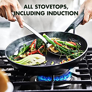 GreenPan SmartShape Healthy Ceramic Nonstick, 9.5" Frying Pan Skillet, PFAS-Free, Induction, Dishwasher Safe, Black