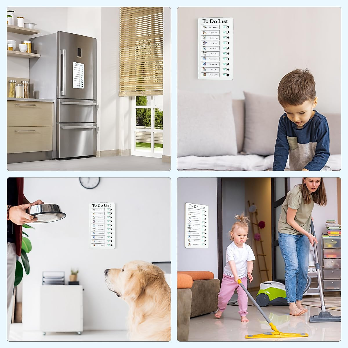 PIQOLA Customized Checklist Board to do List for Kids with Pen DIY Plastic rv Checklist Chore Chart Planner