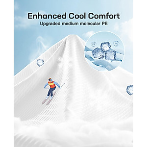 Marsail 3-Inch Twin Mattress Topper with Cool Cover, Breathable Gel Memory Foam Mattress Topper with Elastic Straps & Anti-Slip Bottom for Body Pain Relief, CertiPUR-US Certified, MSMT11W-T3