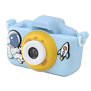 Jopwkuin Kids Camera, HD Digital Camera Timing Video Recording Multi Photo Frame AI Face Recognition 20MP for Boys and Girls Gift (Blue)
