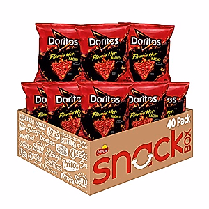 Doritos Flamin' Hot Nacho Flavored Tortilla Chips, 1oz Bags (40 Pack)
