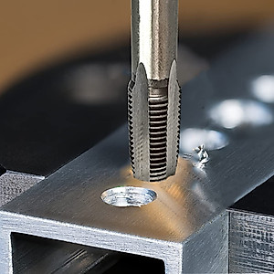NPT Thread Forming Taps - 5 Pieces 1/8", 1/4", 3/8", 1/2", 3/4" Pipe Taps Set with Storage Box Drill Bits for Cleaning or Re-thread Damaged or Jam Pipe Threads, High-speed Steel Material