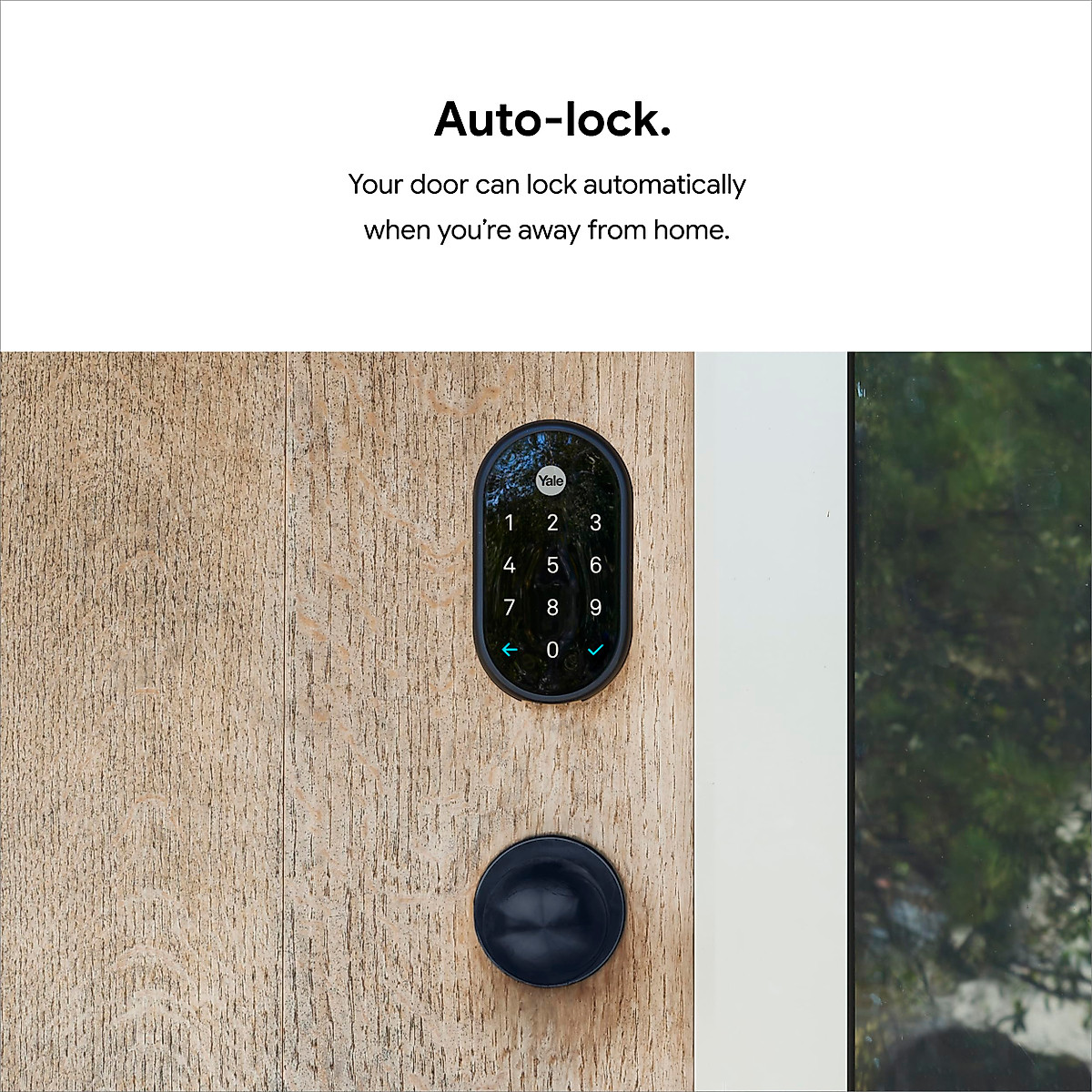 Google Nest x Yale Lock - Tamper Proof Smart Lock for Keyless Entry - Keypad Deadbolt Lock for Front Door - Works with Nest Secure Alarm System - Black Suede